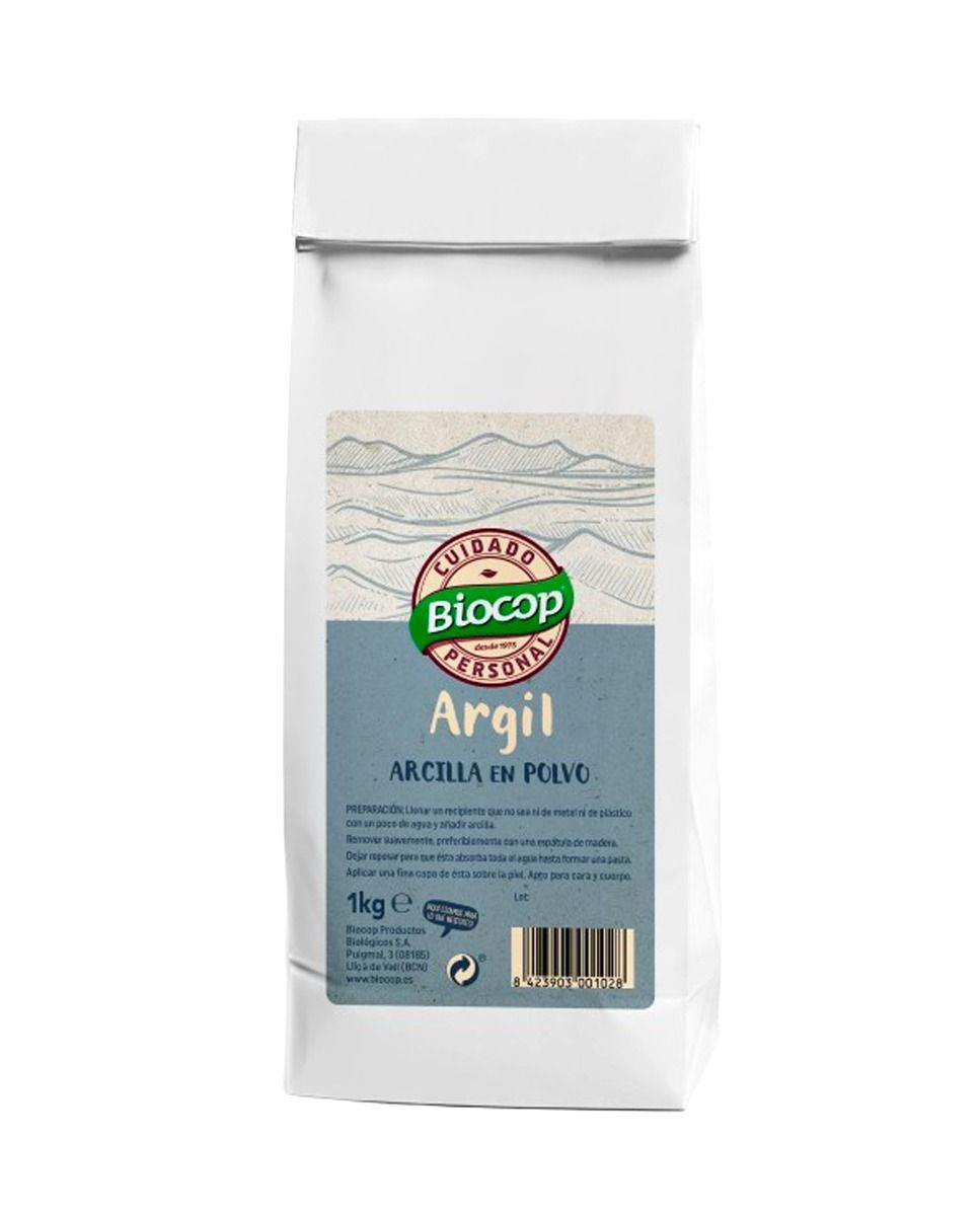 Arcilla blanca de Argil grande 1kg Biocop | Herbolario Navarro