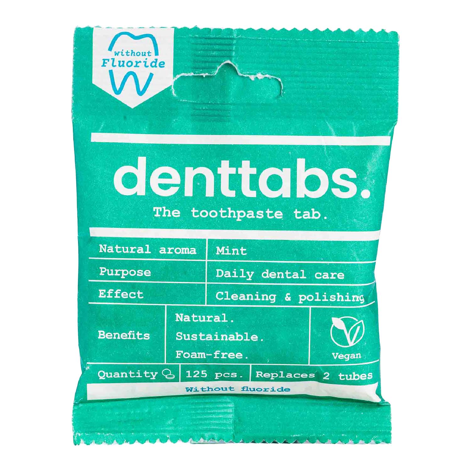 Pastillas Dentífricas Eco Sin Flúor 125uds Denttbas | Herbolario Navarro