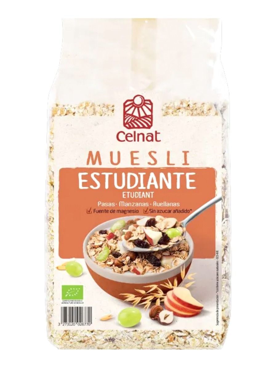 Muesli del estudiante 500g Celnat | Herbolario Navarro